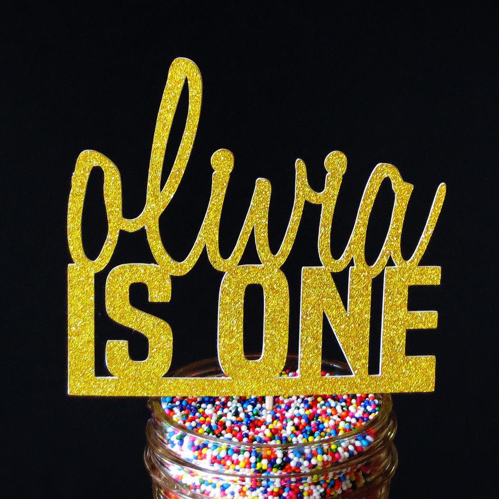 Personalized Name And Age Cake Topper – Paper Sonata