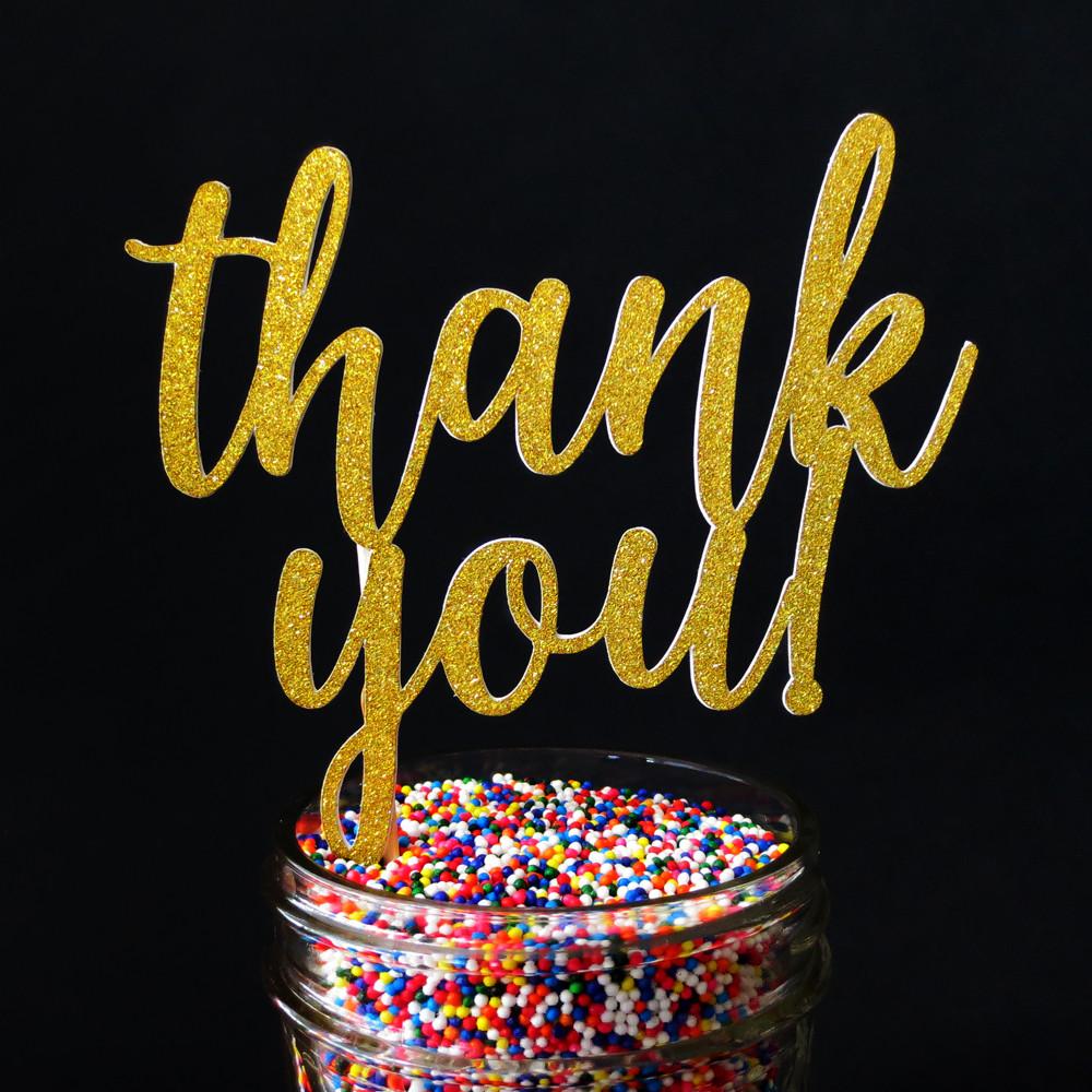 Thank You Cake Topper | Paper Sonata